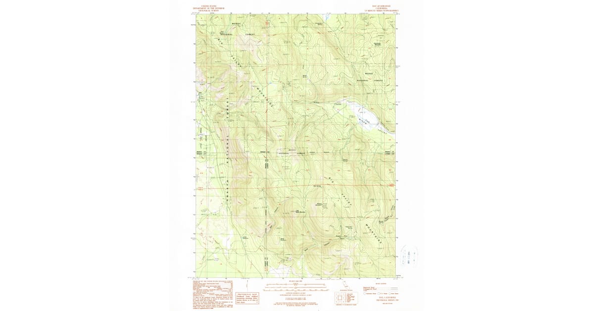 1990 Map of Day, Modoc County, CA — High-Res | Pastmaps