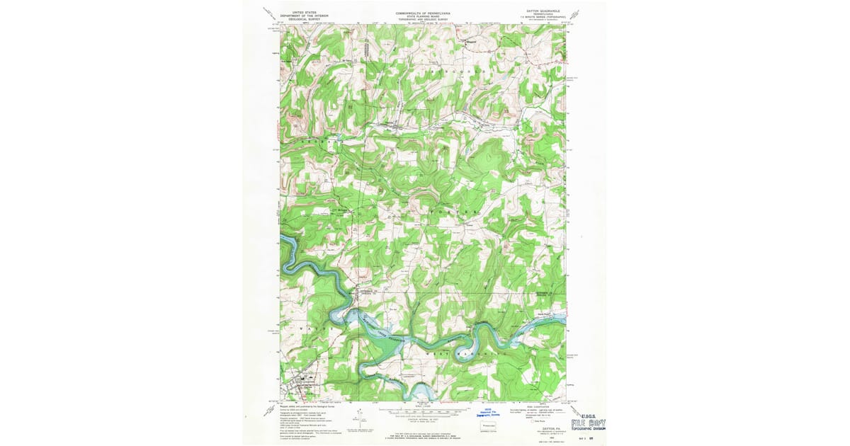 1968 Map of Dayton, PA — High-Res | Pastmaps