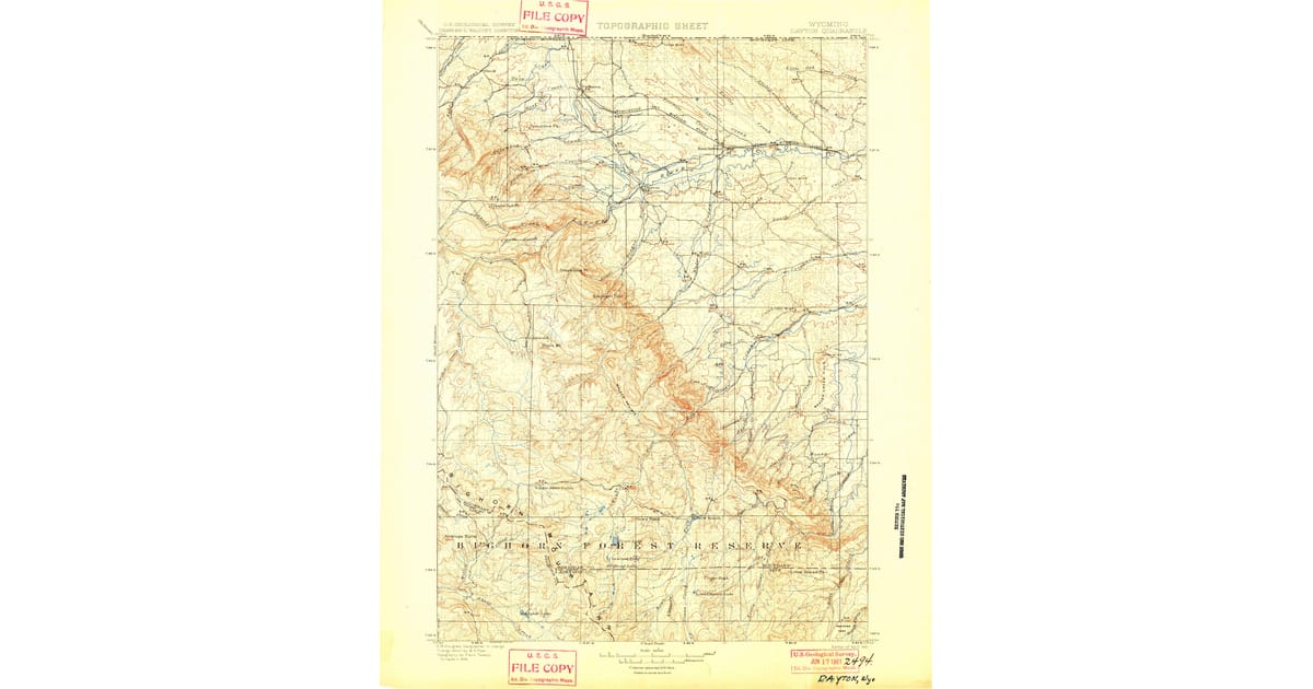 1900-1909 Maps of Wolf, WY | Pastmaps