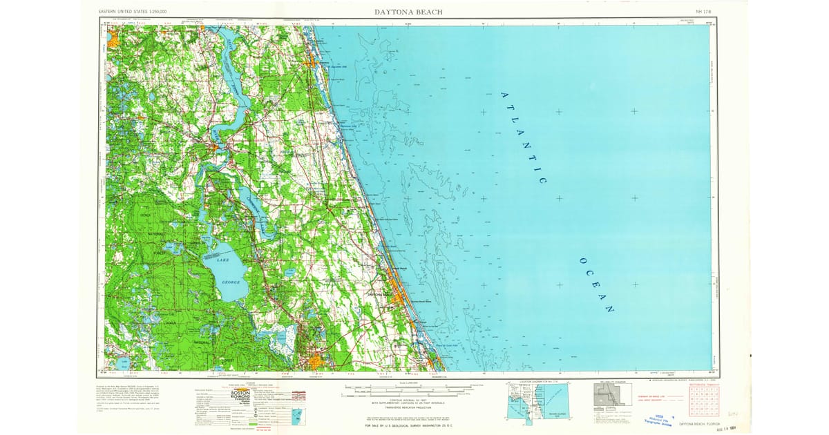 1960s Maps of Daytona Beach Shores, FL | Pastmaps