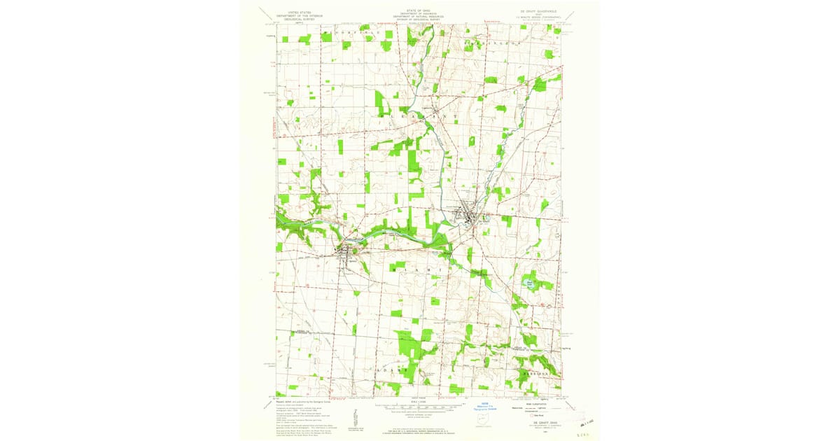 1961 Map of De Graff, OH — High-Res | Pastmaps