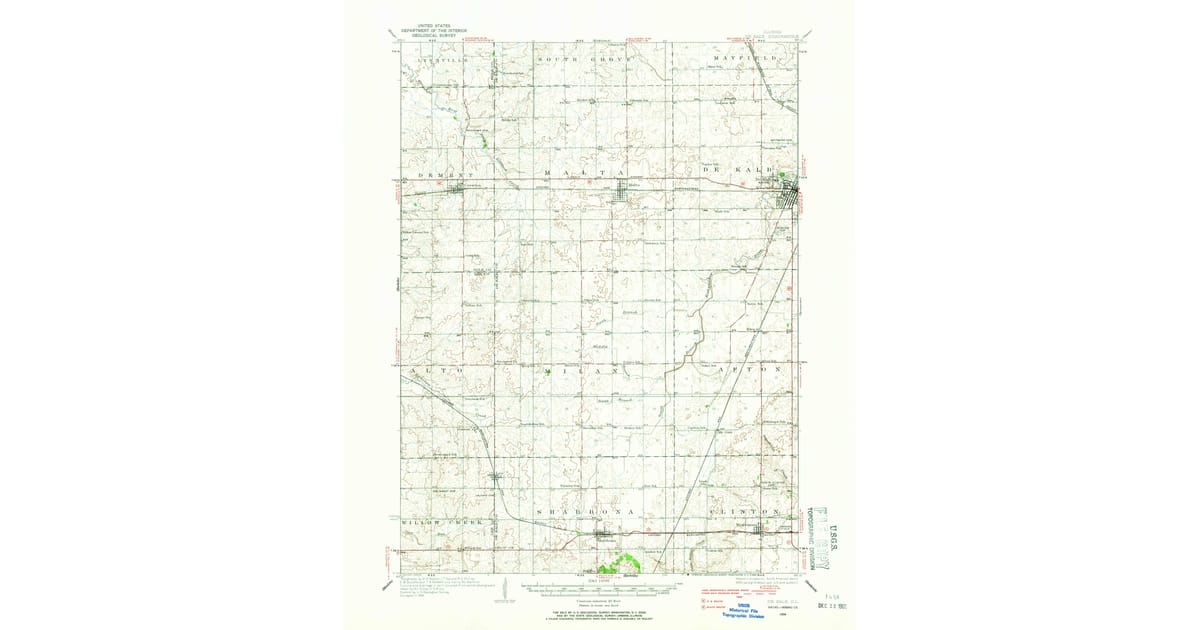 1934 Map of De Kalb, DeKalb County, IL — High-Res | Pastmaps