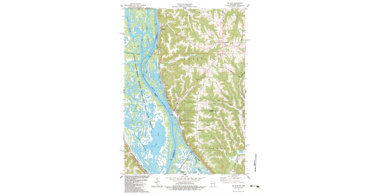 1983 Map of De Soto, WI — High-Res | Pastmaps