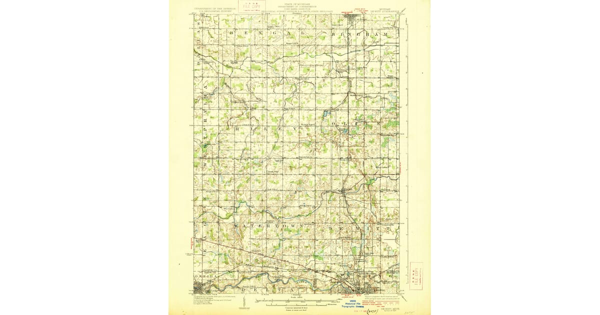 Old Maps of DeWitt Charter Township, MI | Pastmaps