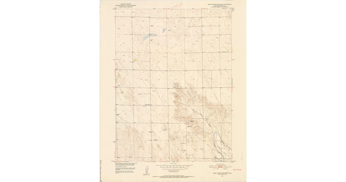 1951 Map of Dead Horse Springs, Morgan County, CO — High-Res | Pastmaps