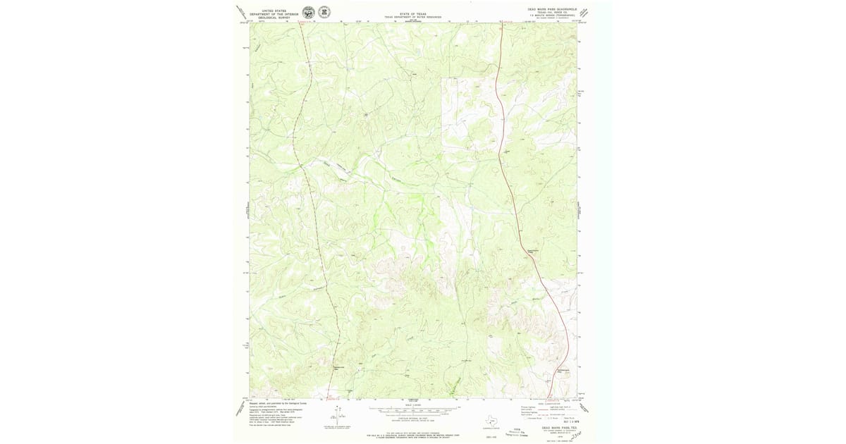 1979 Map of Dead Mans Pass, Val Verde County, TX — High-Res | Pastmaps