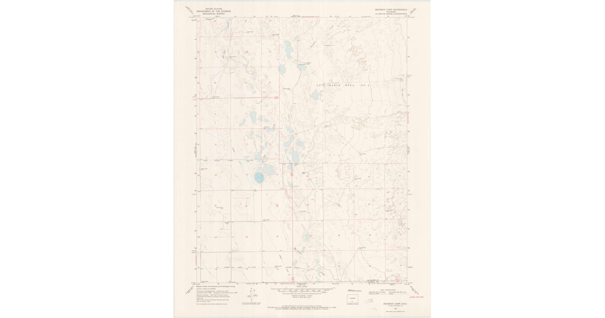 1968 Map of Deadman Camp, Saguache County, CO — High-Res | Pastmaps