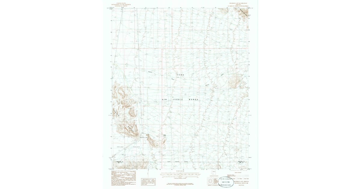 1986 Map of Deadman Gap, Maricopa County, AZ — High-Res | Pastmaps