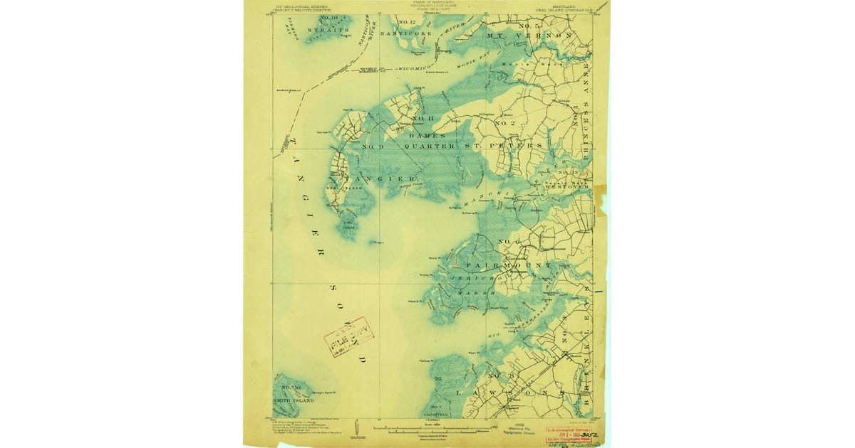 1903 Map of Deal Island, MD — High-Res | Pastmaps