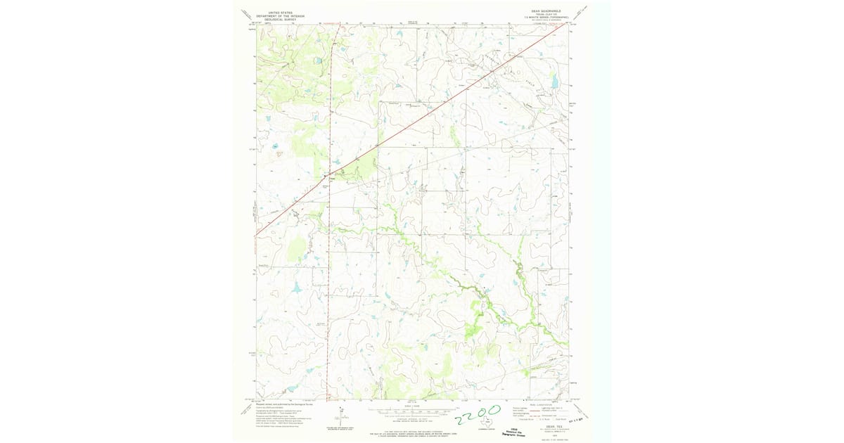 1972 Map of Dean, TX — High-Res | Pastmaps