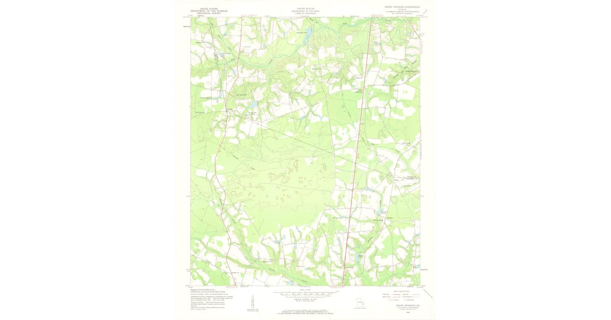 1958 Map of Deans Crossing, Tattnall County, GA — High-Res | Pastmaps