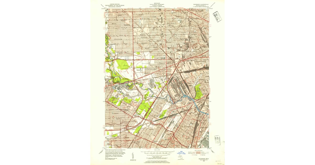 1950s Maps of Plymouth-Hubbell, Detroit | Pastmaps