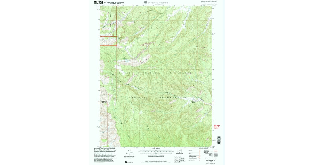2002 Map of Death Ridge, Garfield County, UT — High-Res | Pastmaps