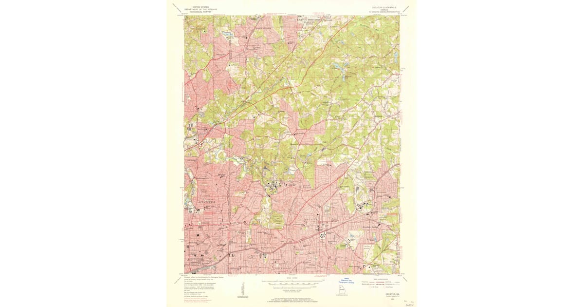 1954 Map of Decatur, GA — High-Res | Pastmaps