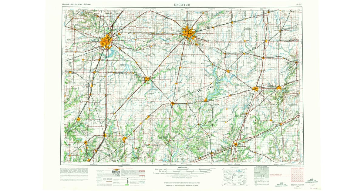 1950s Maps of Lerna, IL | Pastmaps
