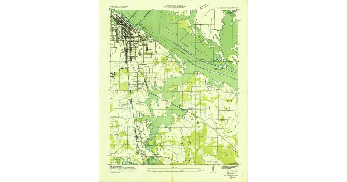 1936 Map of Decatur, AL — High-Res | Pastmaps