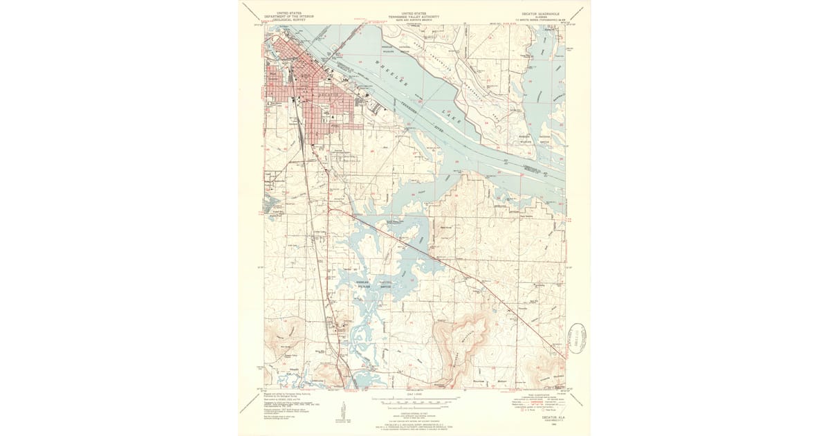 1950 Map of Decatur, AL — High-Res | Pastmaps
