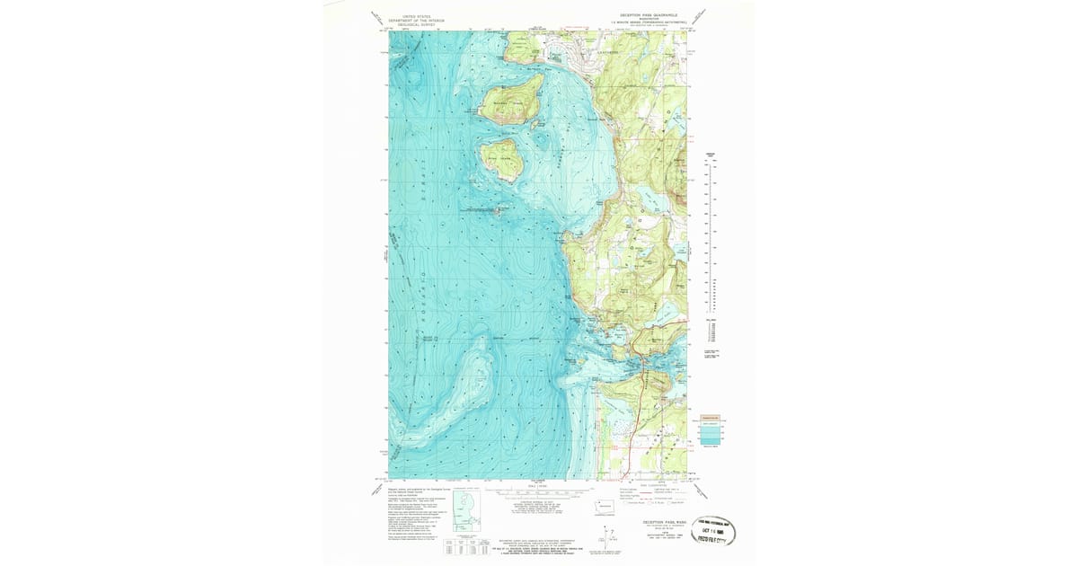 1978 Map of Deception Pass, Skagit County, WA — High-Res | Pastmaps