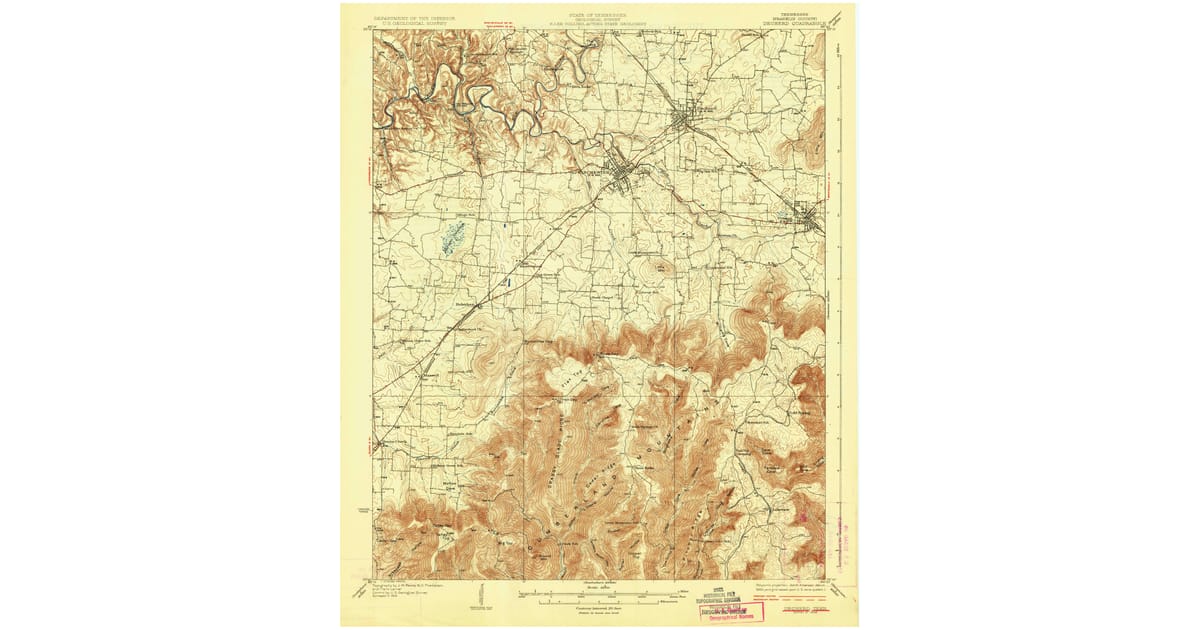 1928 Map of Decherd, TN — High-Res | Pastmaps