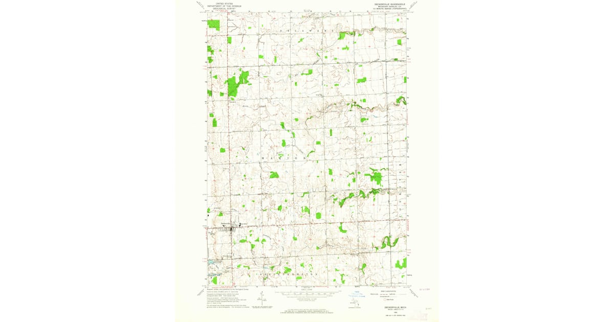 1963 Map of Deckerville, MI — High-Res | Pastmaps