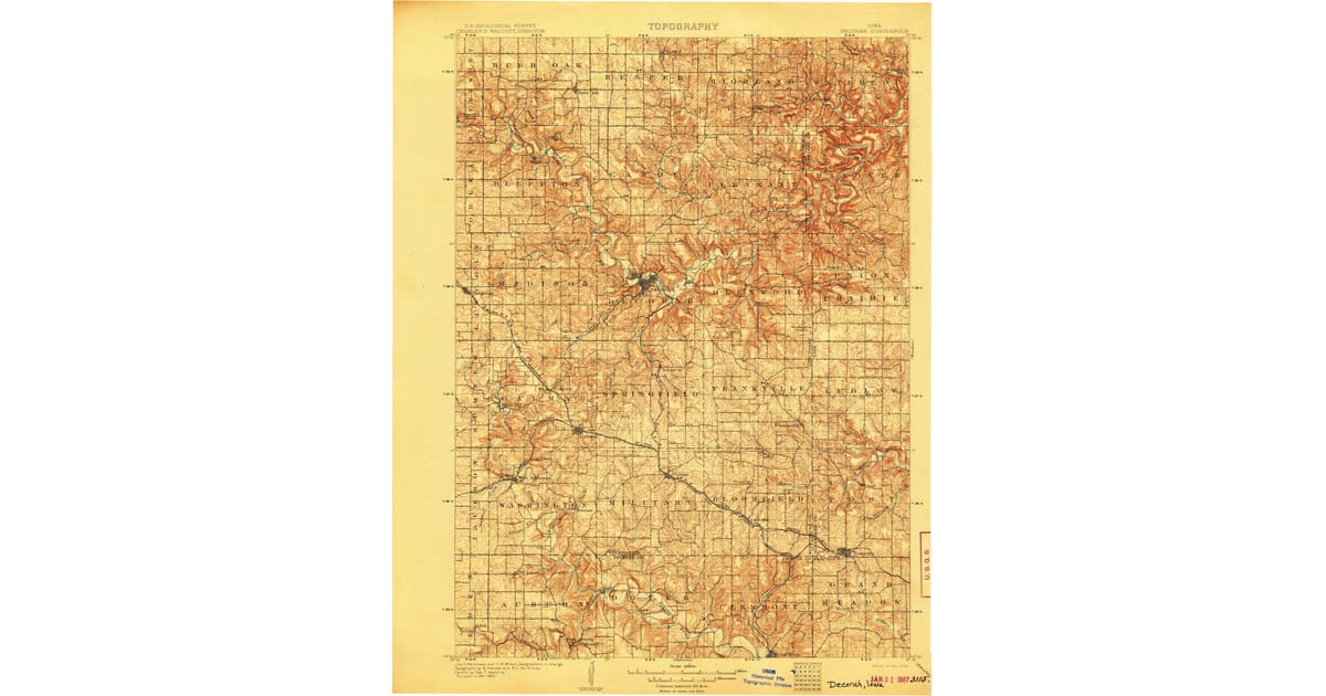 1906 Map of Decorah, IA — High-Res | Pastmaps