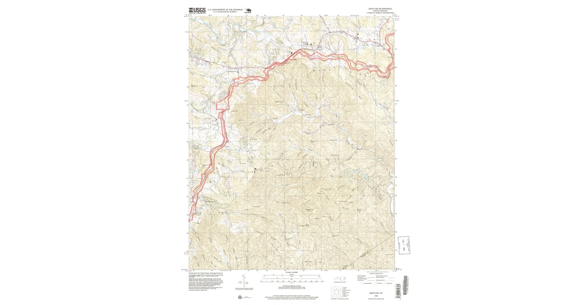 1998 Map of Deep Gap, Watauga County, NC — High-Res | Pastmaps