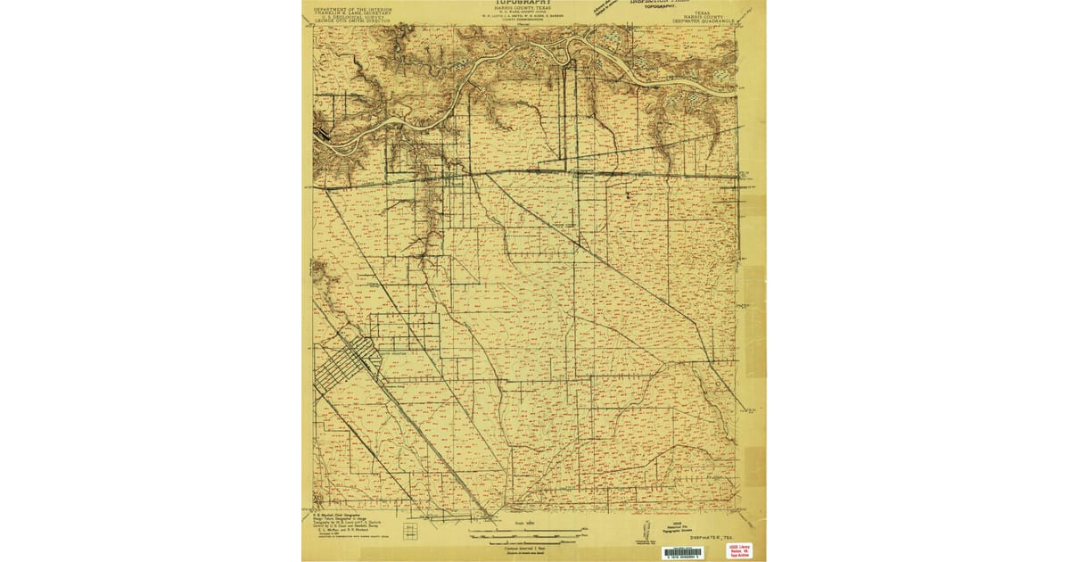 1915 Map of Deepwater, Harris County, TX — High-Res | Pastmaps
