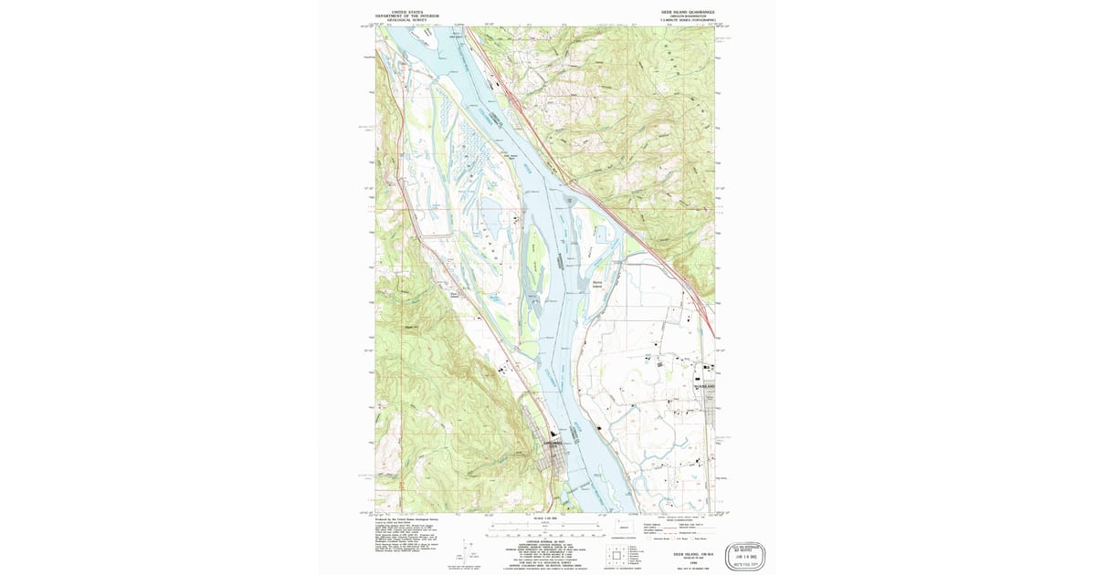 1990s Maps of Cowlitz County, WA | Pastmaps