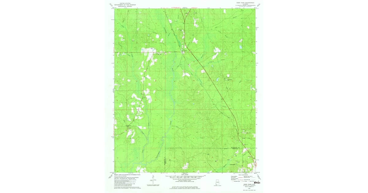 1982 Map of Deer Park, AL — High-Res | Pastmaps