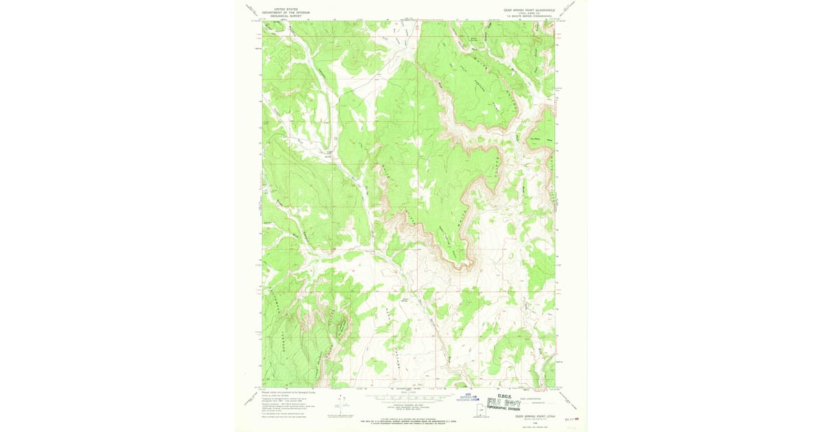 1966 Map of Deer Spring Point, Kane County, UT — High-Res | Pastmaps