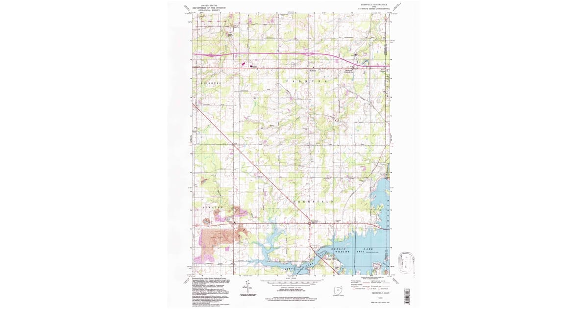 1994 Map of Deerfield, Portage County, OH — High-Res | Pastmaps