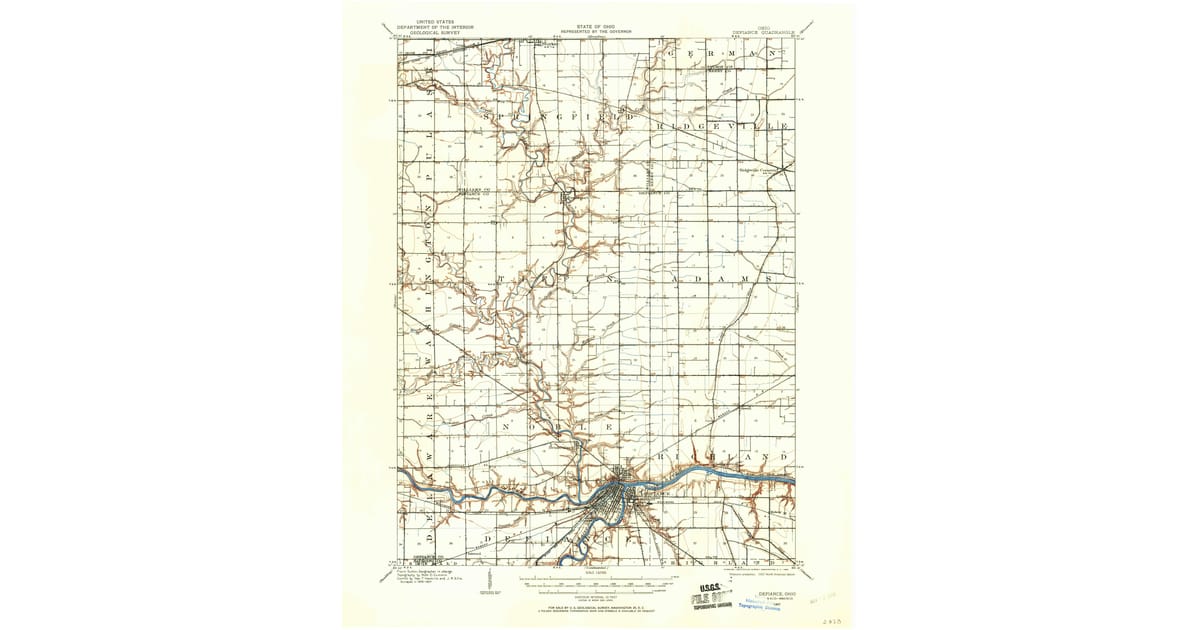 Old Maps of Defiance County, OH for Genealogy | Pastmaps