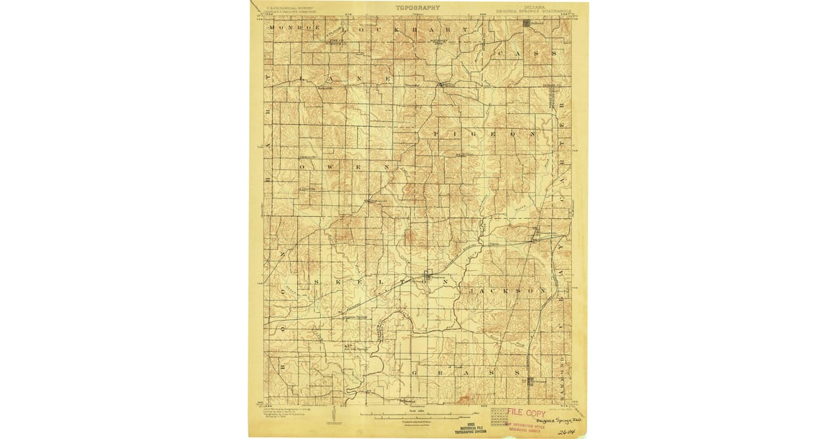 1902 Map of Degonia Springs, Warrick County, IN — High-Res | Pastmaps