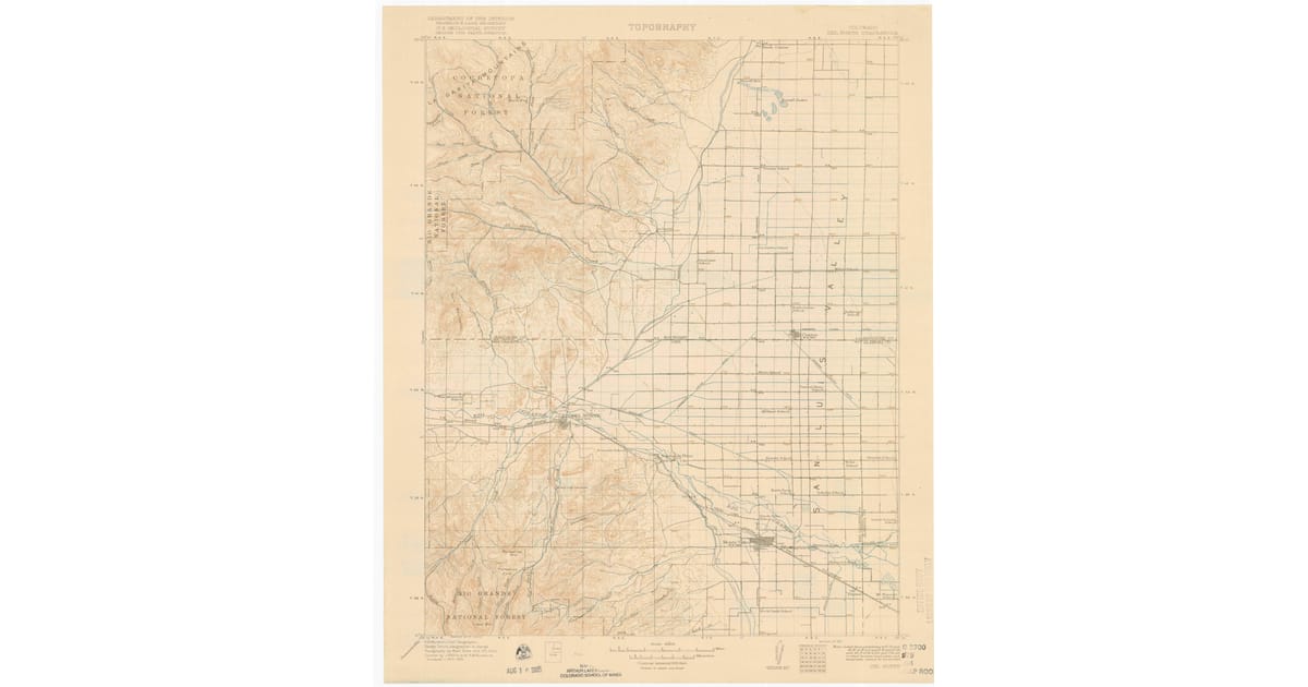 1917 Map of Del Norte, CO — High-Res | Pastmaps