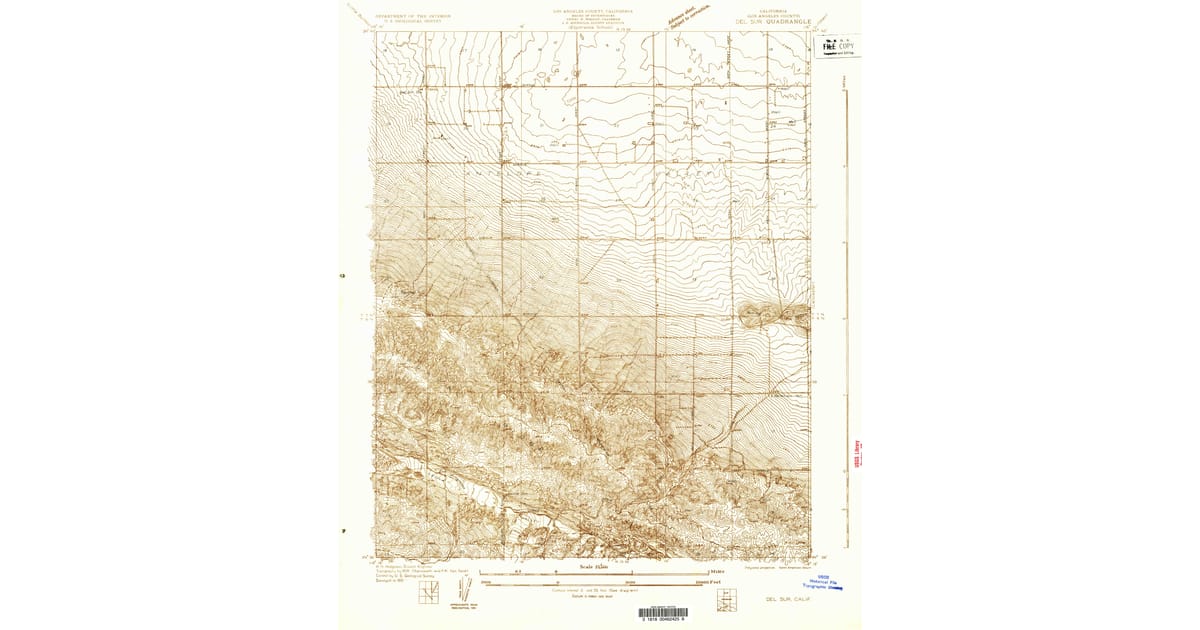 1931 Map of Del Sur, Los Angeles County, CA — High-Res | Pastmaps