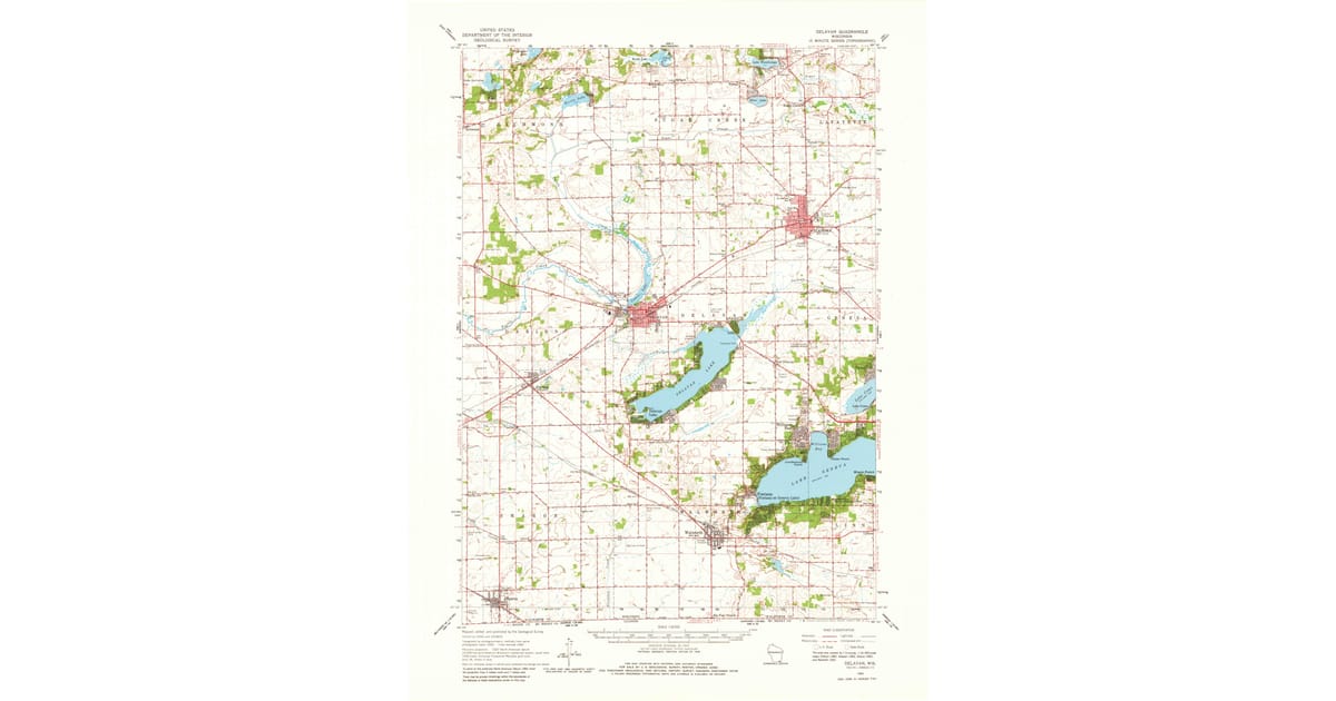 1960 Map of Delavan, WI — High-Res | Pastmaps