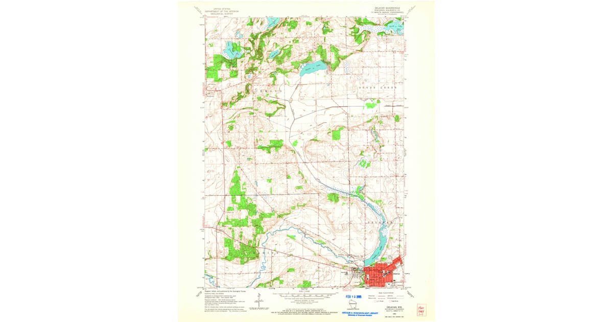 1960 Map of Delavan, WI — High-Res | Pastmaps