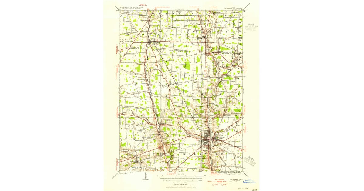 1924 Map of Delaware, OH — High-Res | Pastmaps
