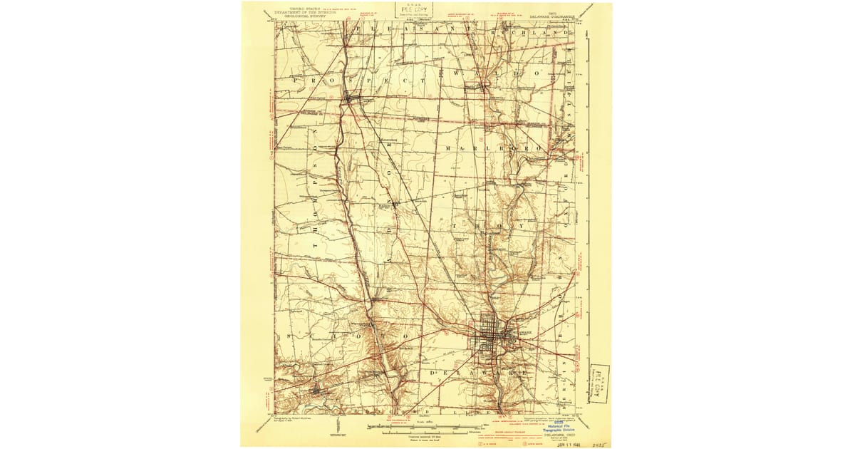 1925 Map of Delaware, OH — High-Res | Pastmaps