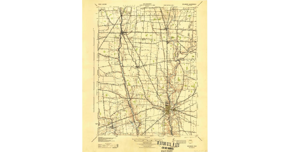 1944 Map of Delaware, OH — High-Res | Pastmaps