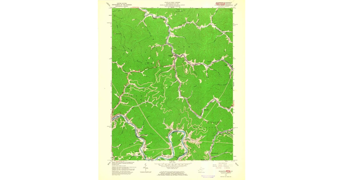 1963 Map of Delbarton, WV — High-Res | Pastmaps