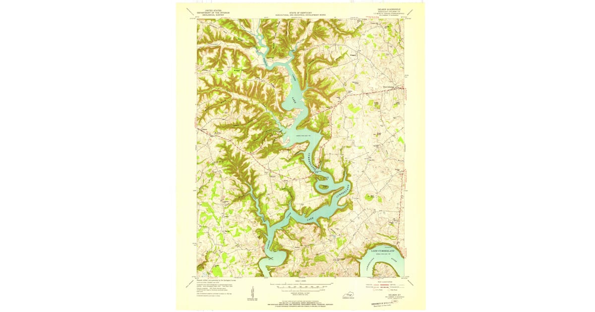 1954 Map of Delmer, Pulaski County, KY — High-Res | Pastmaps