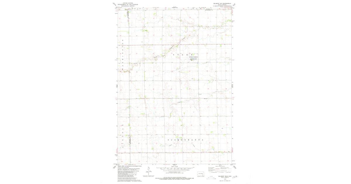 1979 Map of Delmont NE, Hutchinson County, SD — High-Res | Pastmaps