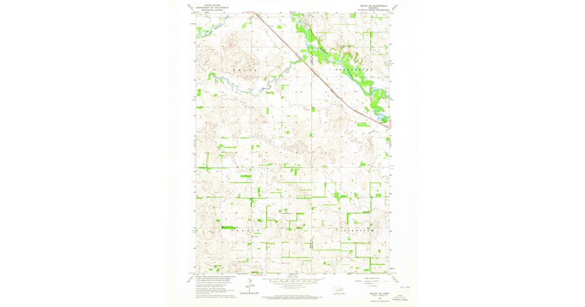 1963 Map of Deloit NE, Holt County, NE — High-Res | Pastmaps
