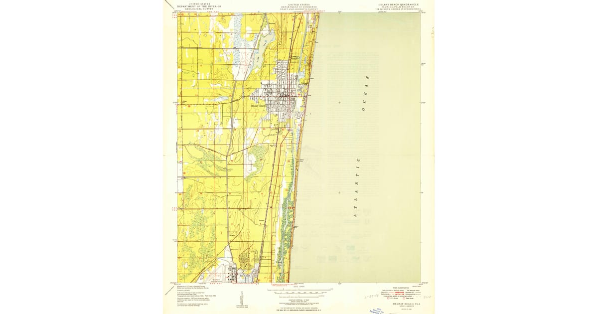 1950s Maps of Highland Beach, FL | Pastmaps