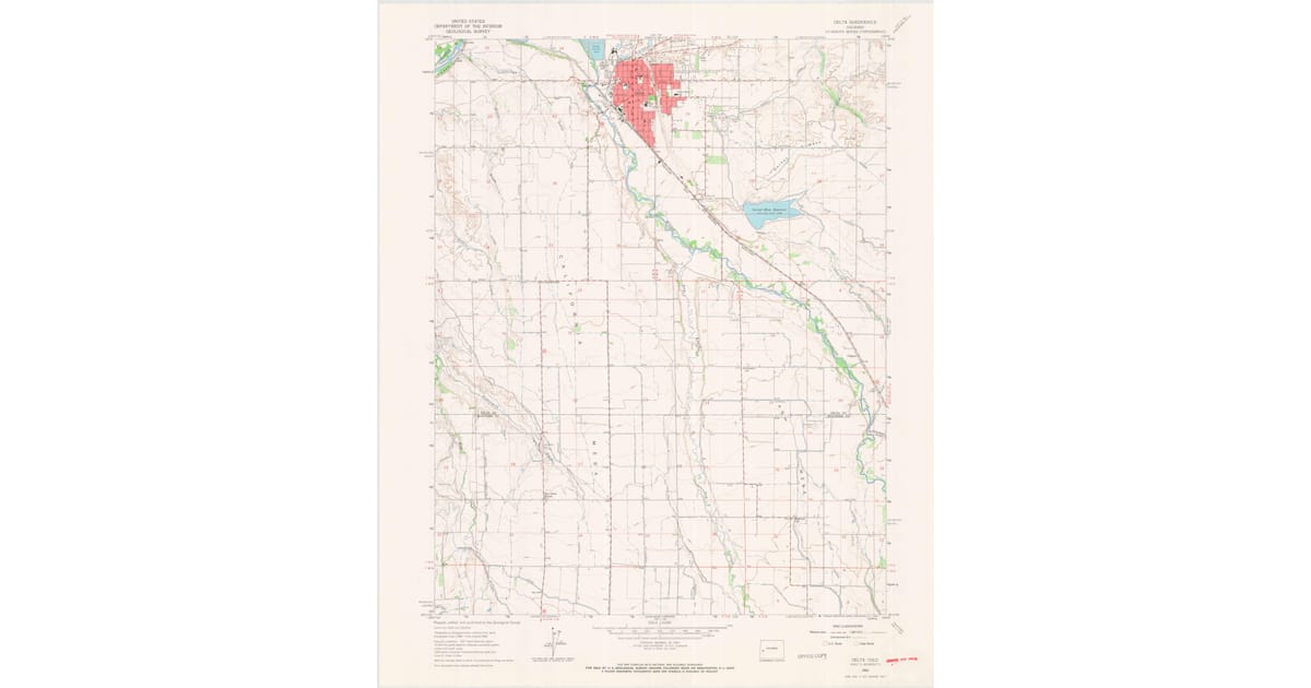 1962 Map of Delta, CO — High-Res | Pastmaps