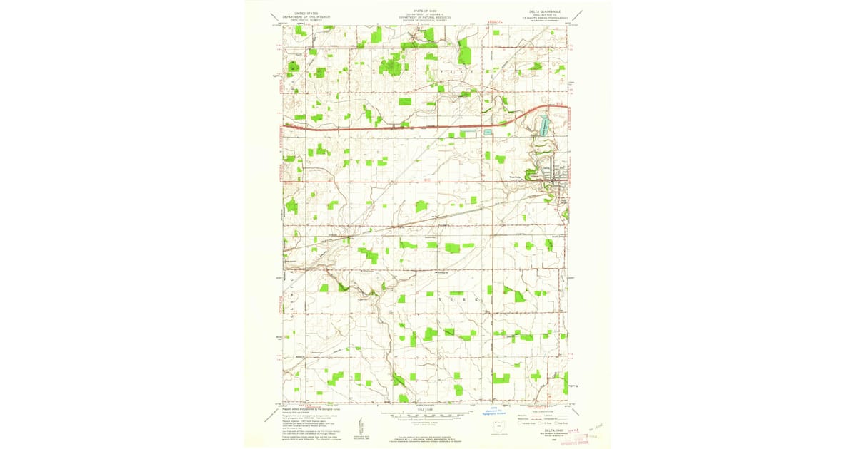 1960s Maps of Delta, OH | Pastmaps