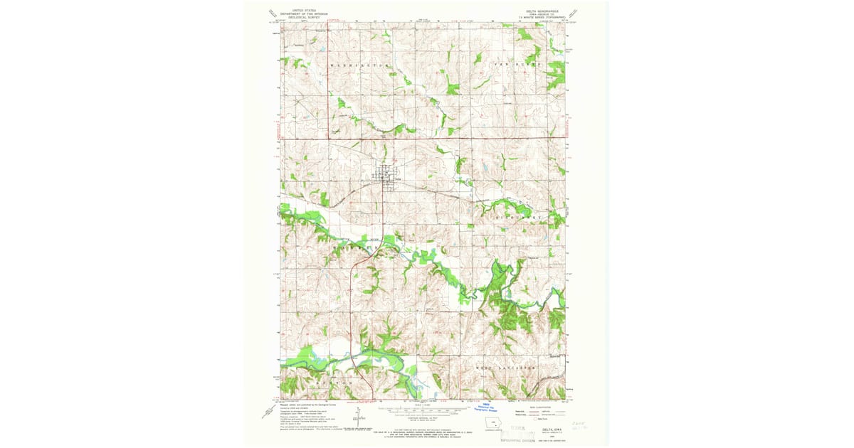 1965 Map of Delta, IA — High-Res | Pastmaps
