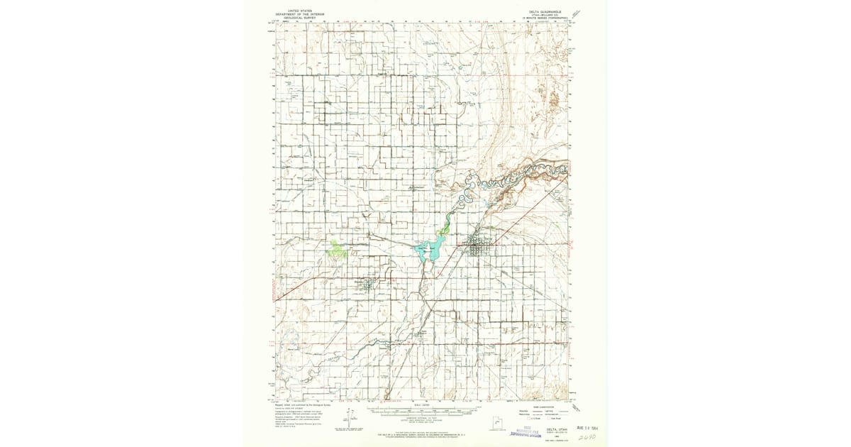 1962 Map of Delta, UT — High-Res | Pastmaps