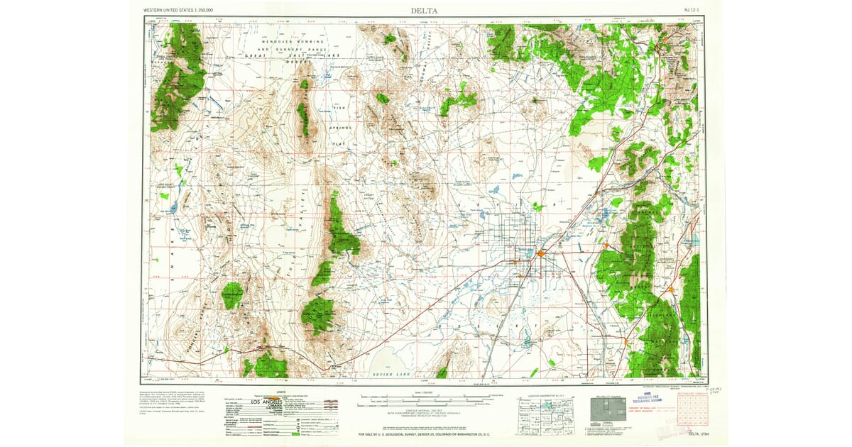 1962 Map of Delta, UT — High-Res | Pastmaps